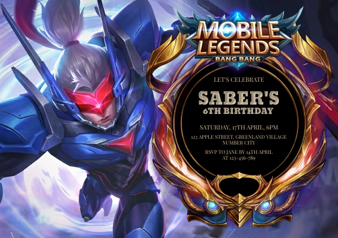 Mobile Legends Birthday Invitation Template | PosterMyWall