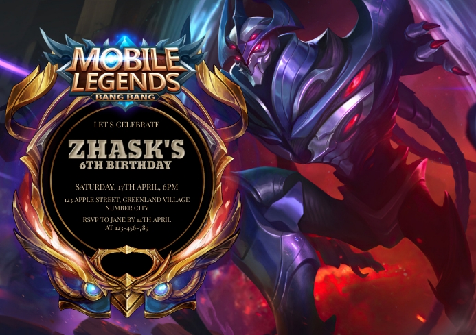 Mobile Legends Birthday Invitation Template | PosterMyWall