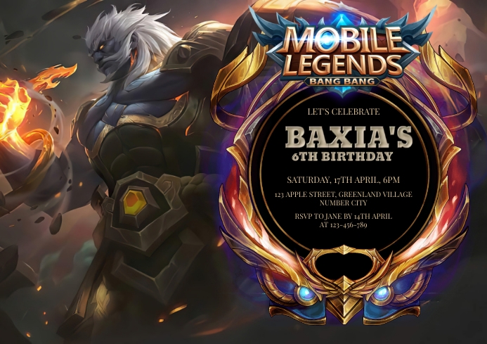 Mobile Legends Birthday Invitation Template | PosterMyWall