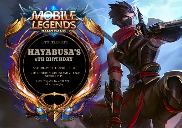 Copy of Mobile Legends Birthday Invitation Template | PosterMyWall