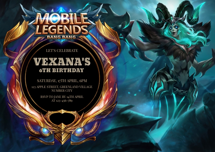 Mobile Legends Birthday Invitation Template-Vorlage | PosterMyWall