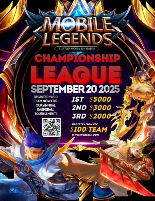 Mobile Legends Championship League Template | PosterMyWall