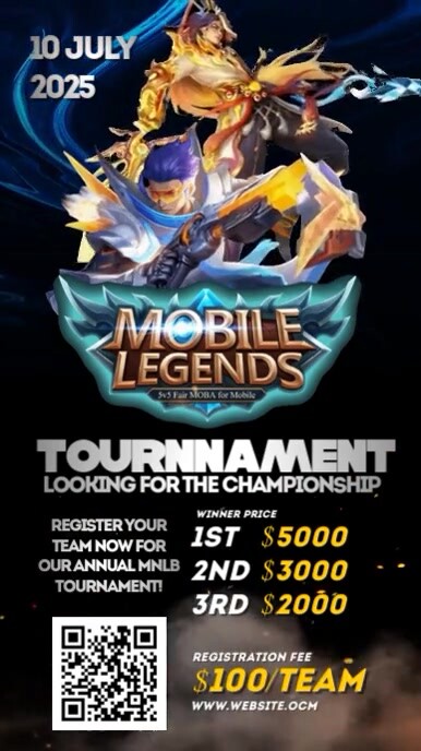 Mobile Legends Tournament Video Template | PosterMyWall