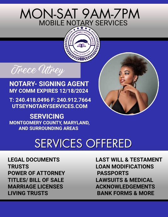 Copy of Mobile Notary Service Flyer, notary public fl | PosterMyWall