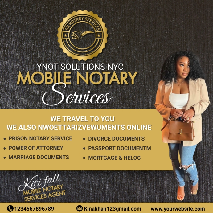 Copy of Mobile Notary Service Flyer, notary public fl | PosterMyWall