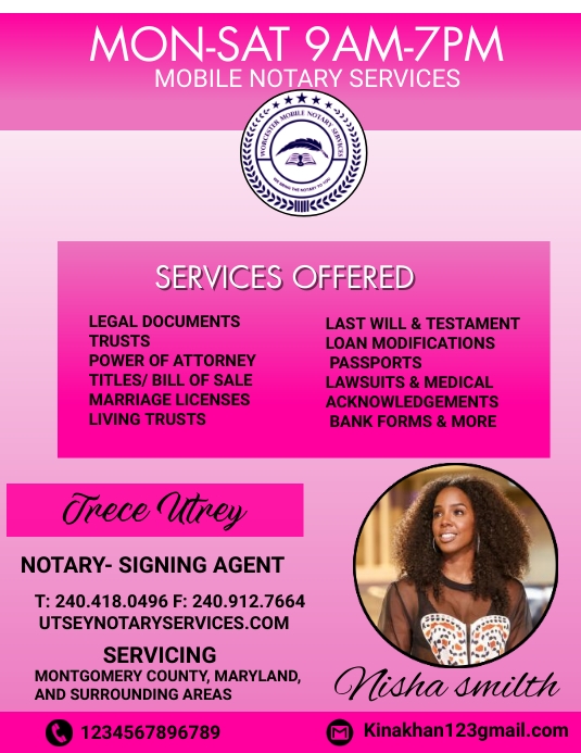 Modèle Mobile Notary Service Flyer, notary public fl | PosterMyWall