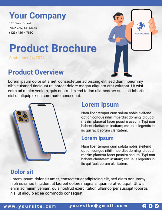 Mobile Phone Product Brochure Flyer Template | PosterMyWall