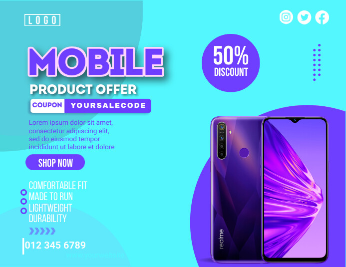Mobile Product Banner Template | PosterMyWall
