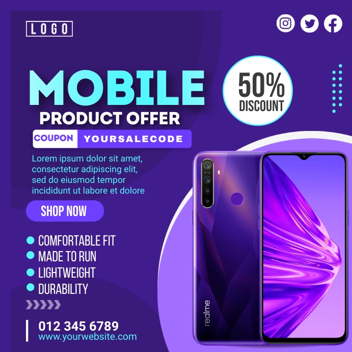Mobile Product Sale Template | PosterMyWall
