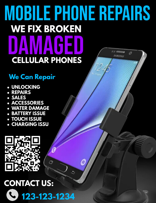 mobile repair flyer Template | PosterMyWall