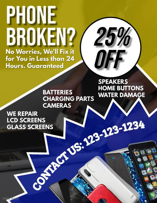 mobile repair Flyer Template | PosterMyWall