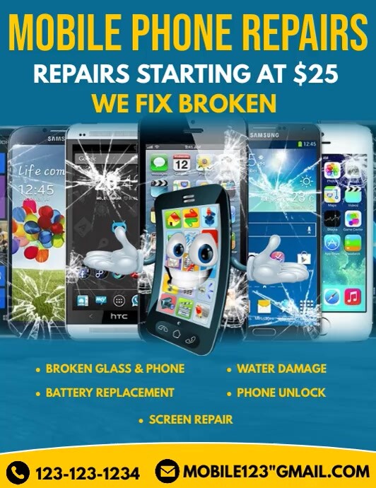 mobile repair flyer Template | PosterMyWall