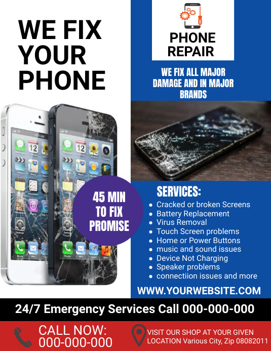 mobile repair flyer Template | PosterMyWall