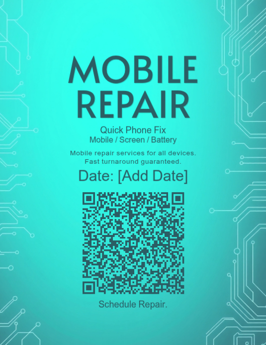 Mobile Repair Flyer Template – Quick Service | PosterMyWall