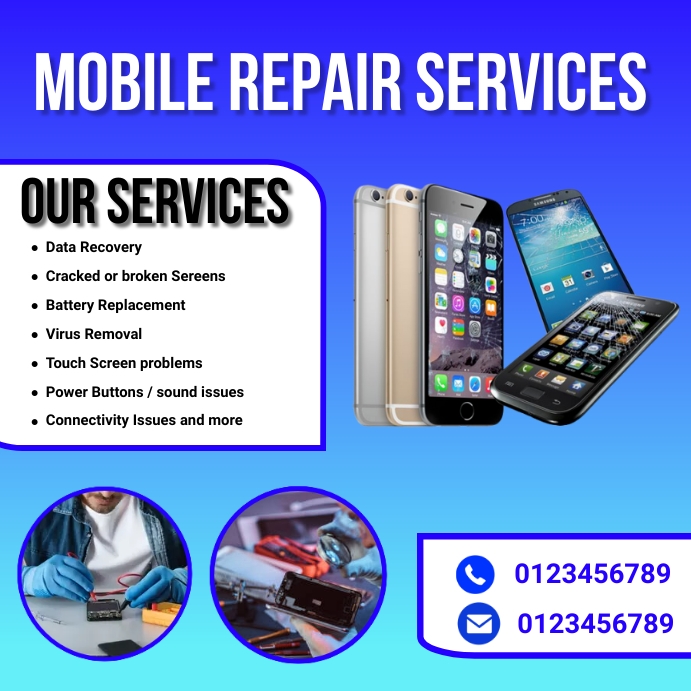 mobile repair flyers Template | PosterMyWall
