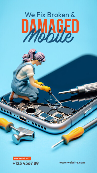 Mobile Repair Service Ad Template | PosterMyWall