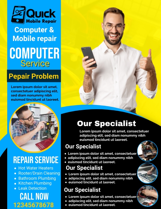 mobile repair service flyer, Template | PosterMyWall