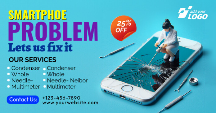 Mobile Repair Services Smartphone Fix Template | PosterMyWall