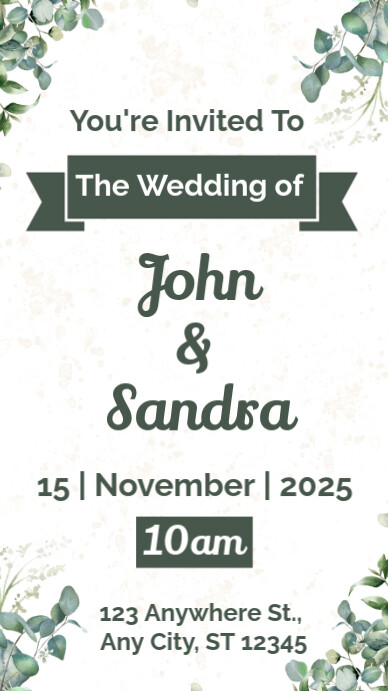 Mobile Wedding Invitation Template | PosterMyWall