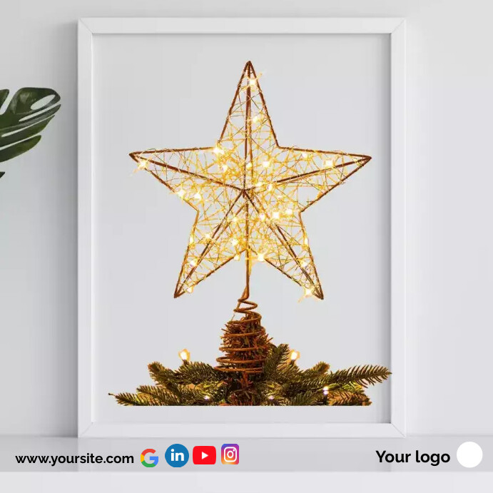 Mock-up Christmas light Template | PosterMyWall