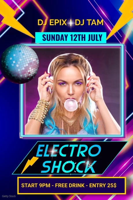 Modèle d'annonce soirée club Template | PosterMyWall