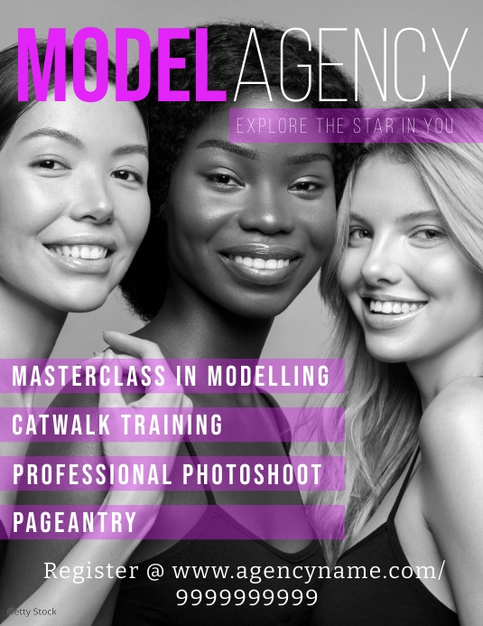 model agency Template | PosterMyWall