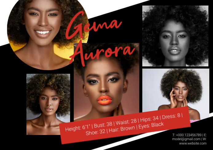 Model Comp Card Template | PosterMyWall