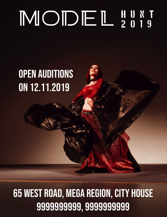 Model hunt Template | PosterMyWall