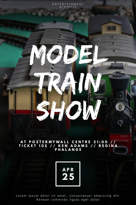 model Train show flyer design template | PosterMyWall