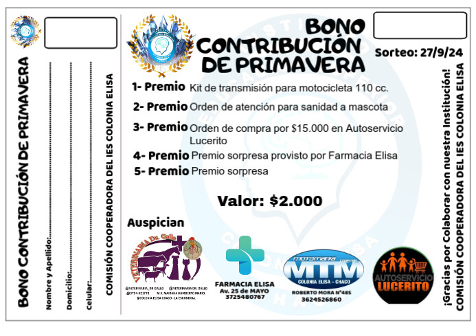 Plantilla de Modelo Bono Contribución | PosterMyWall