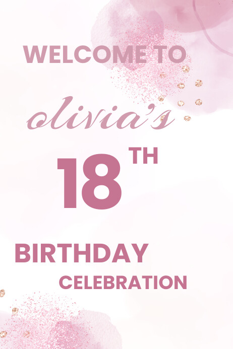 Modèle Modern & Minimal 18th Birthday celebration Po | PosterMyWall