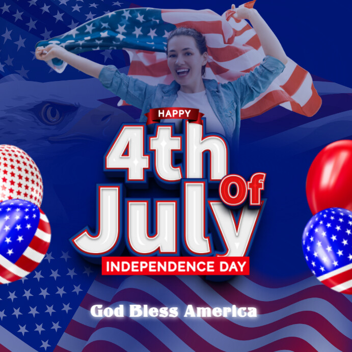 Modern & Minimal 4th Of July Celebration Instagram Post Template ...