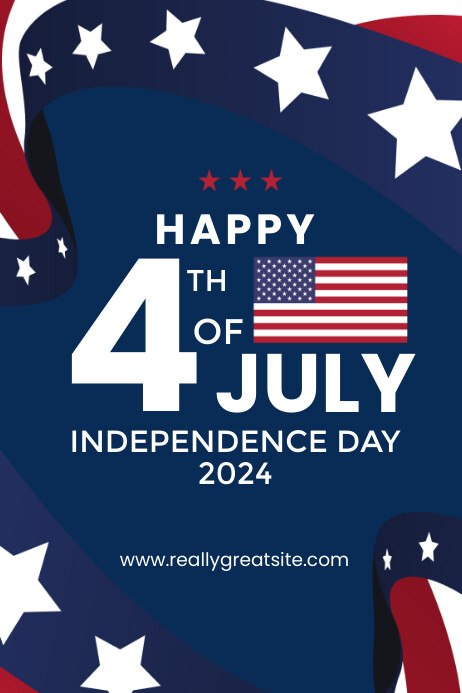 Modern & Minimal 4th Of July Poster Template | PosterMyWall