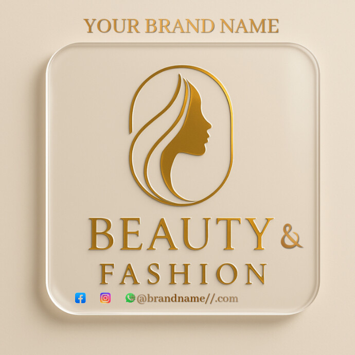Modern & Minimal Acrylic Luxury Fashion And Beauty Logo Template Design ...