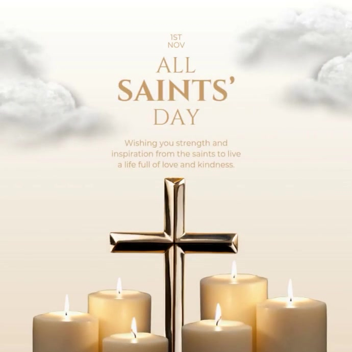Plantilla de Modern & Minimal All Saints Day Instagram Post | PosterMyWall