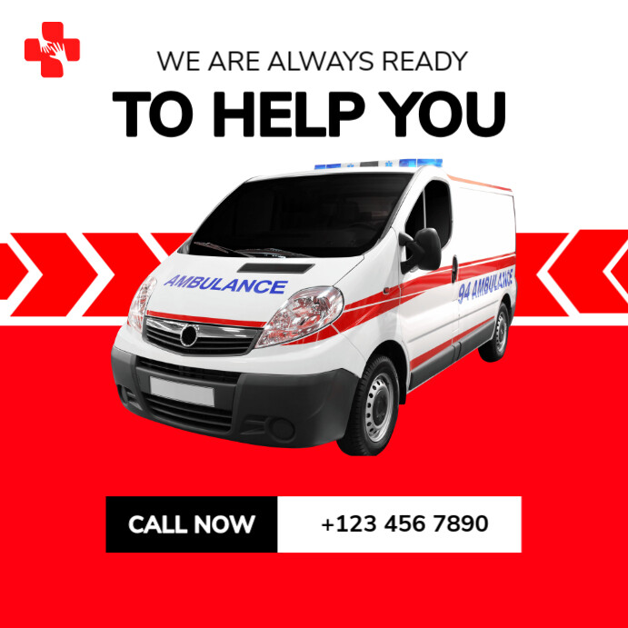 Copy of Modern & Minimal Ambulance Emergency Pos Instagram | PosterMyWall