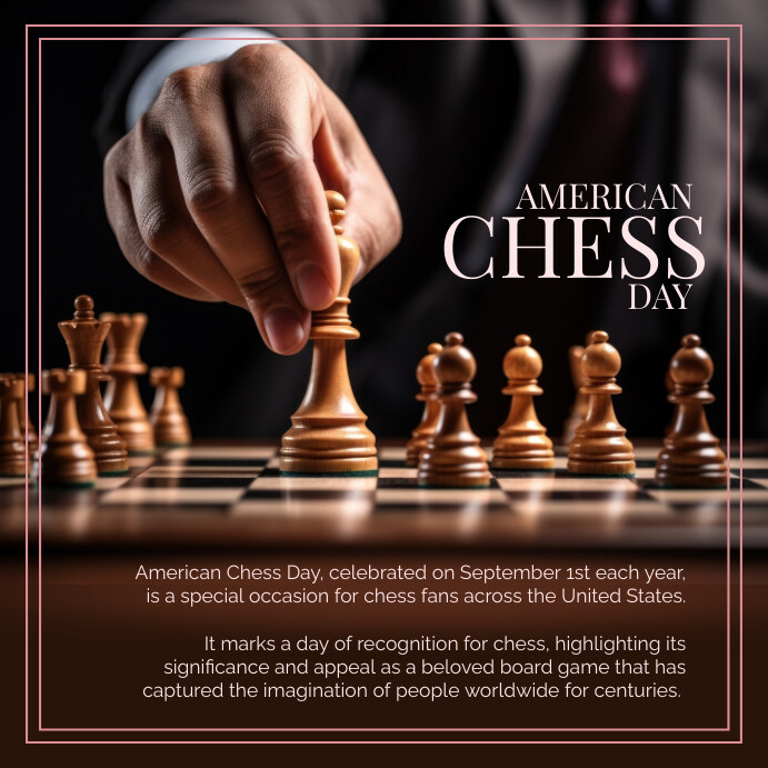 Modern & Minimal American Chess Day Instagram Template | PosterMyWall