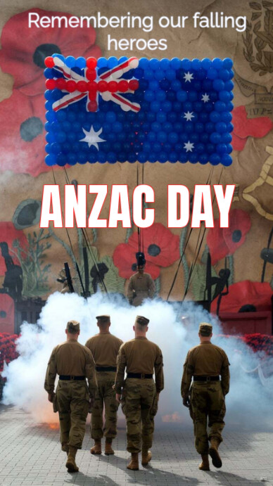 Modern & Minimal Anzac Day Australia Memorial And Remembrance Template ...