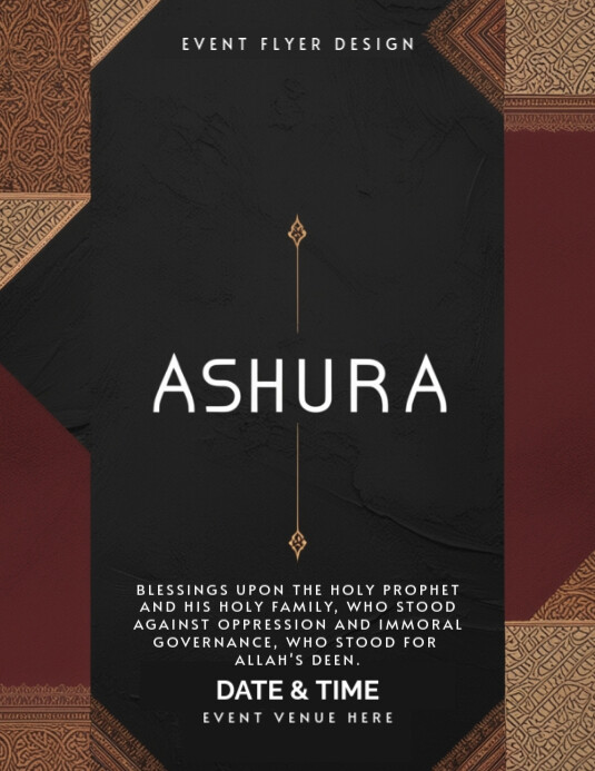 Modern & Minimal Ashura Flyer Template | Islamic Cultural Abstract ...