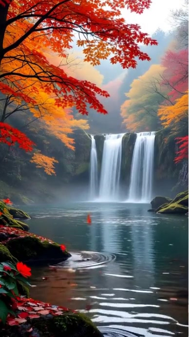 Copy of Modern & Minimal Autumn Waterfall Background Video – Peaceful ...