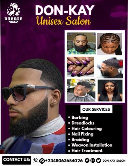 Modern & Minimal Barber Shop Flyer Flyer (us Letter) Template ...
