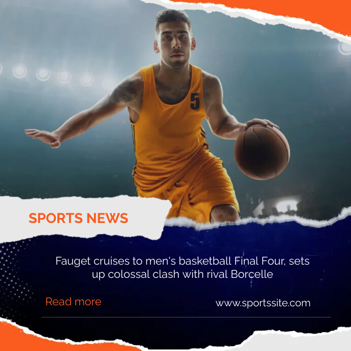 Modern & Minimal Basketball News Instagram Po Template | PosterMyWall