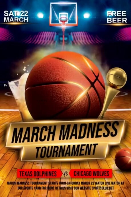 Modern & Minimal Basketball Tournament Poster Template | PosterMyWall