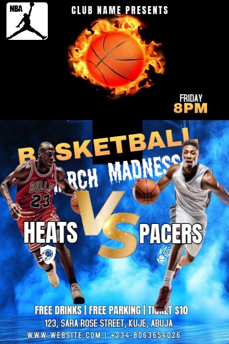 Modern & Minimal Basketball Tournament Poster Template | PosterMyWall
