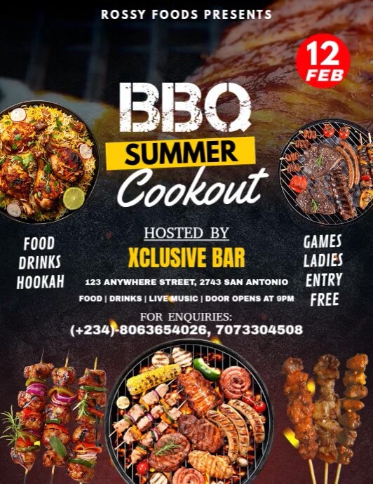 Modern & Minimal Bbq Cookout Template Flyer (us Letter) | PosterMyWall