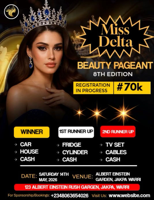 Modern & Minimal Beauty Pageant Flyer (us Letter) Template | PosterMyWall