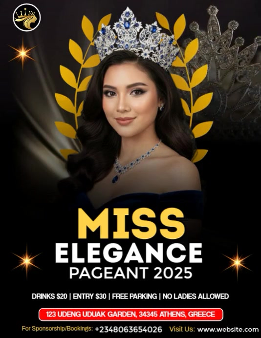 Modern & Minimal Beauty Pageant Flyer (us Letter) Template | PosterMyWall