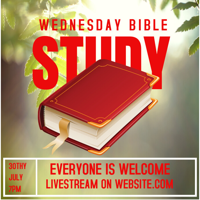 Modern & Minimal Bible Study Instagram Post Template | PosterMyWall