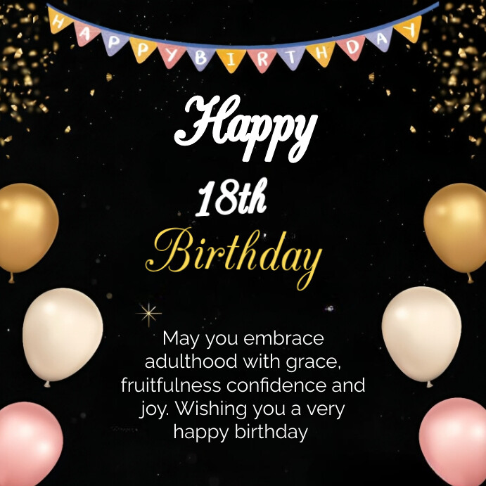 Modern & Minimal Birthday Greeting Instagram Template | PosterMyWall