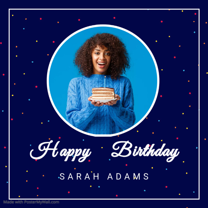 Modern & Minimal Birthday Instagram Post Template | PosterMyWall